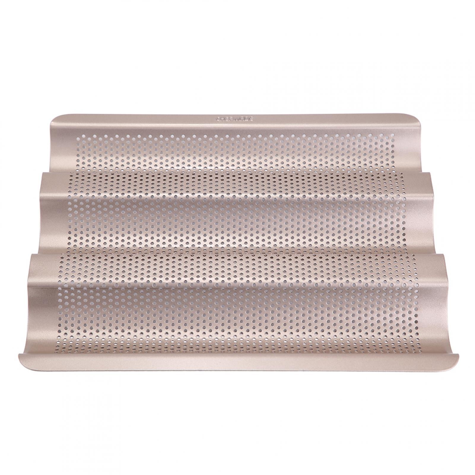 French Bread Loaf Tray, 10" Non-Stick Ultra-Ventilate Baguette Pan for ...