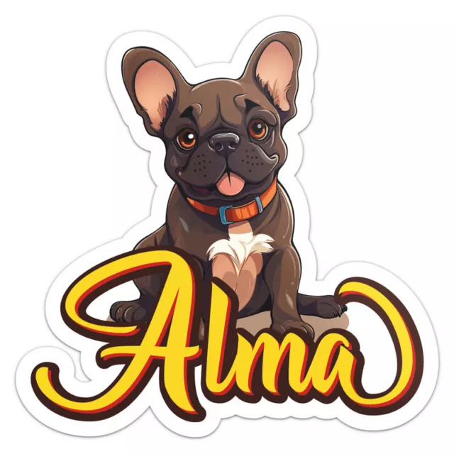 French Bulldog Alma Dog Sticker Phone Decal Water Bottle Stickers Car ...