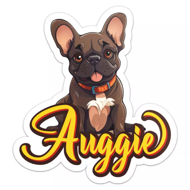 French Bulldog Auggie Dog Sticker Phone Decal Water Bottle Stickers Car ...
