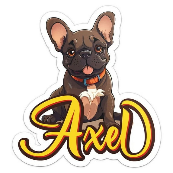 French Bulldog Axel Dog Sticker Phone Decal Water Bottle Stickers Car ...