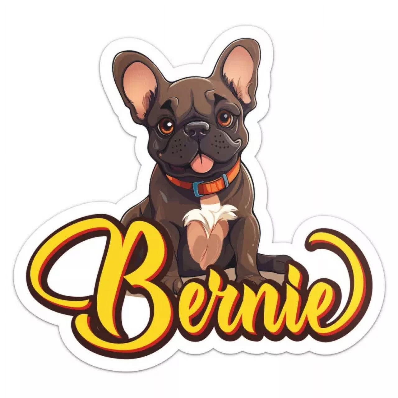 French Bulldog Bernie Dog Sticker Phone Decal Water Bottle Stickers Car ...