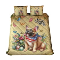 Hello 2025 Bulldog Celebrates Happy New Year Firework Balloon Quilt ...