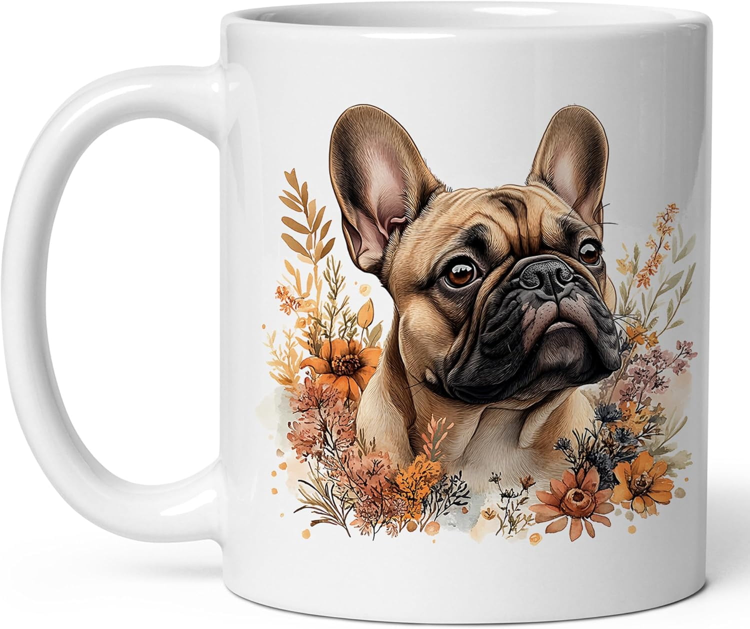 French Bulldog Ceramic Coffee Mug Frenchie Frog Dog Bat Ear - Tea ...