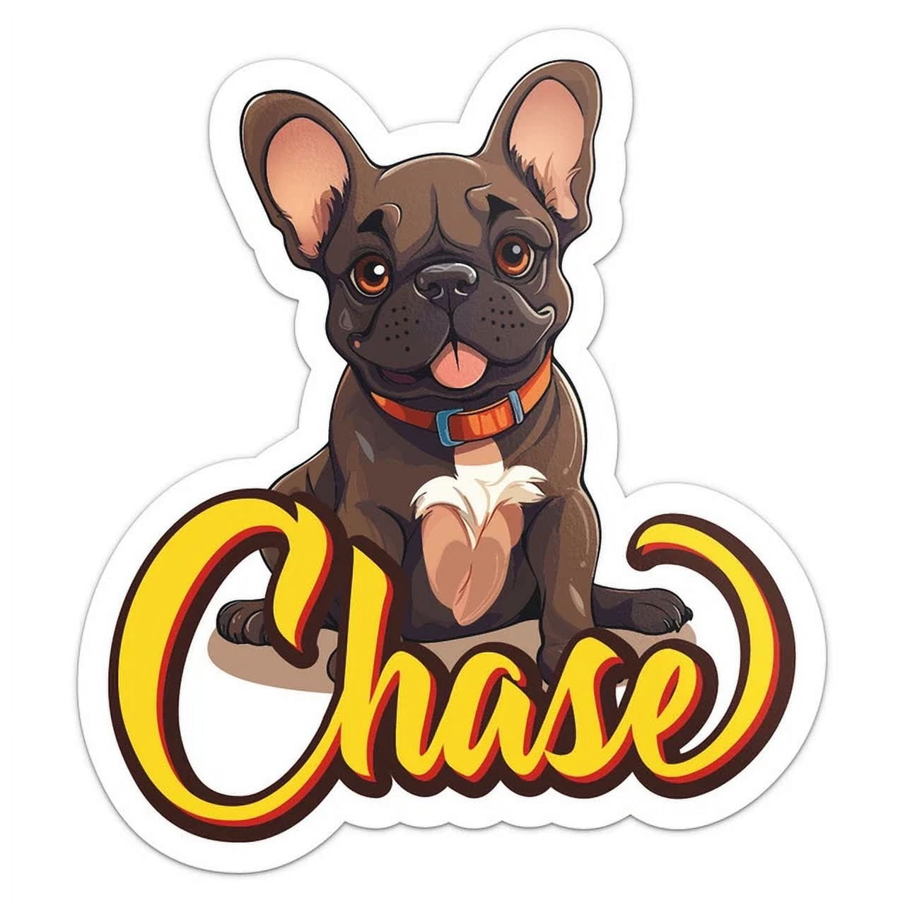 French Bulldog Chase Dog Sticker Phone Decal Water Bottle Stickers Car ...