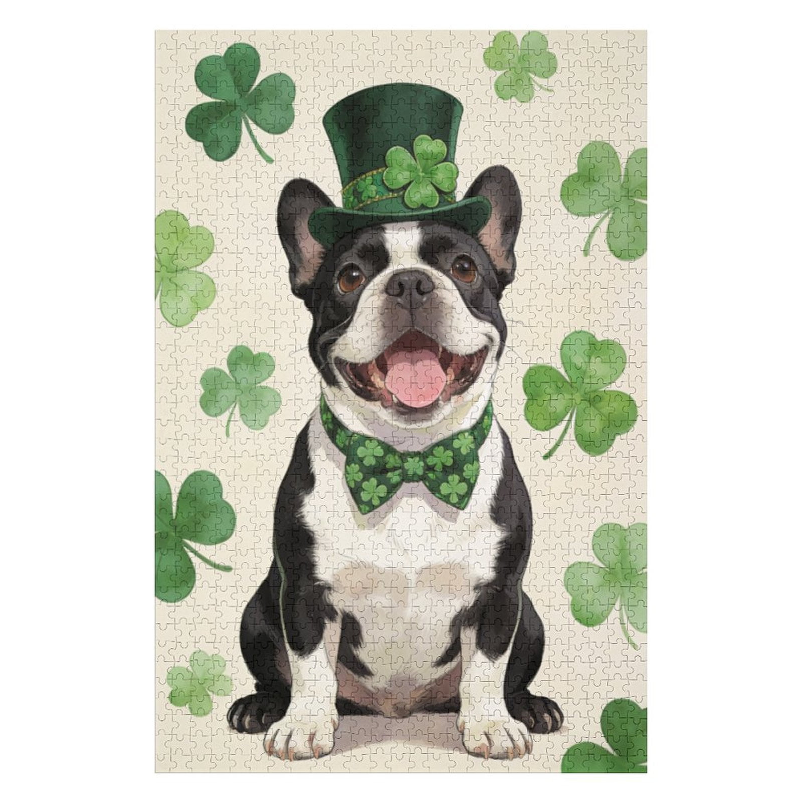 French Bulldog Clover 500 Piece Jigsaw Puzzle for Adults, Saint Patrick ...