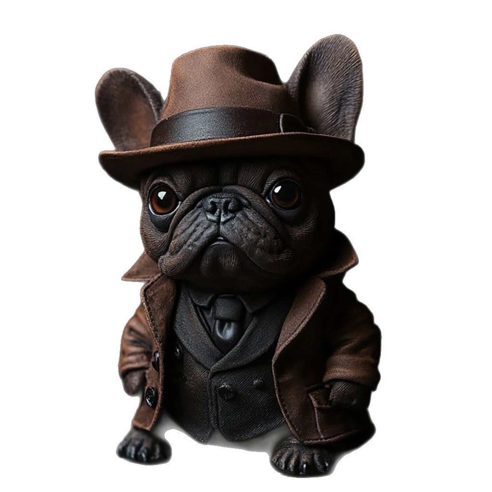 French Bulldog Detective Figurine in Vintage Suit and Hat, Unique Dog ...
