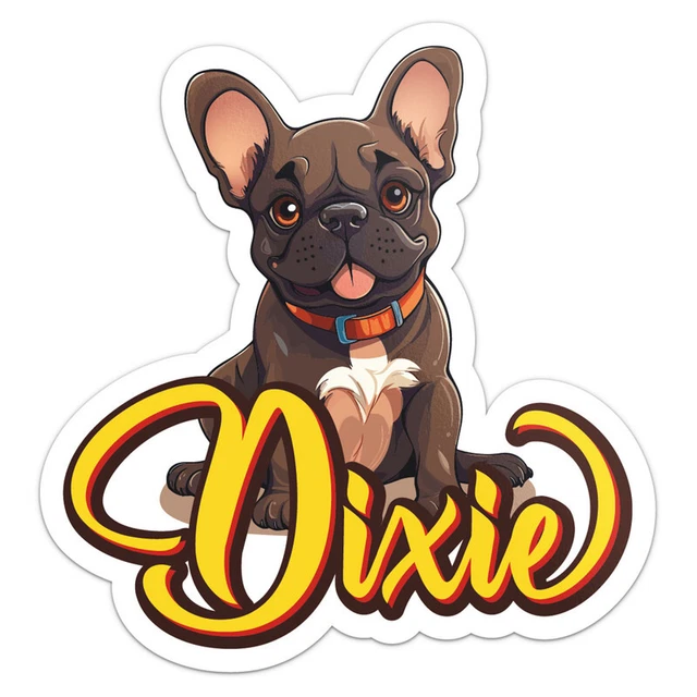 French Bulldog Dixie Dog Sticker Phone Decal Water Bottle Stickers Car ...