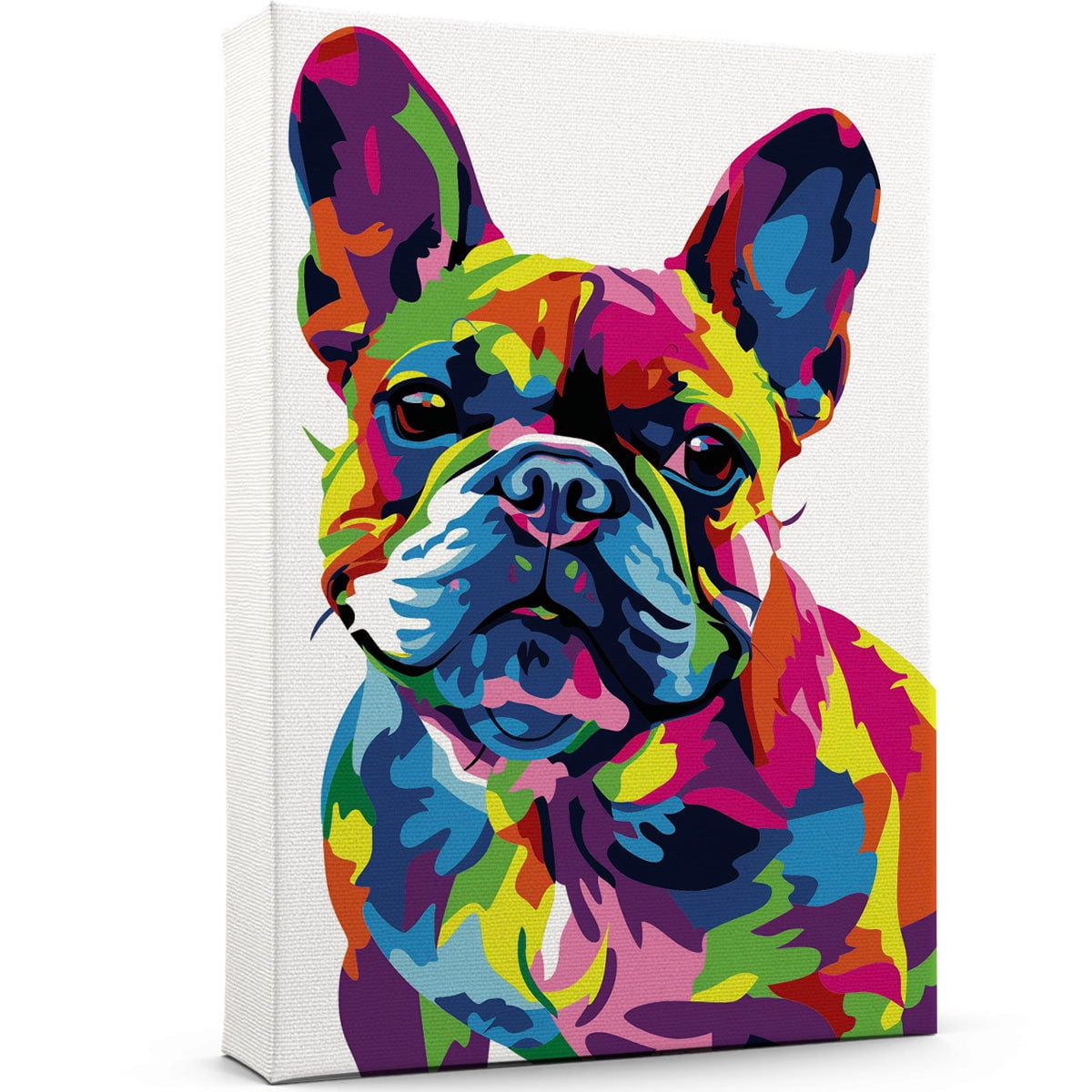 French Bulldog Dog Canvas Wall Art Poster Prints Colorful Pop Animal ...