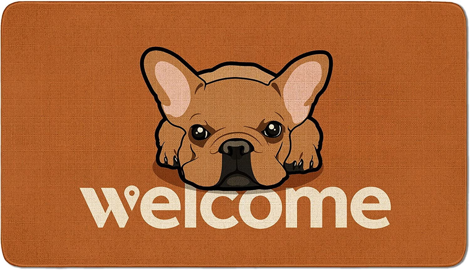 French Bulldog Dog Entrance Door Mat 17 x 30 Inch,Waterproof PVC ...