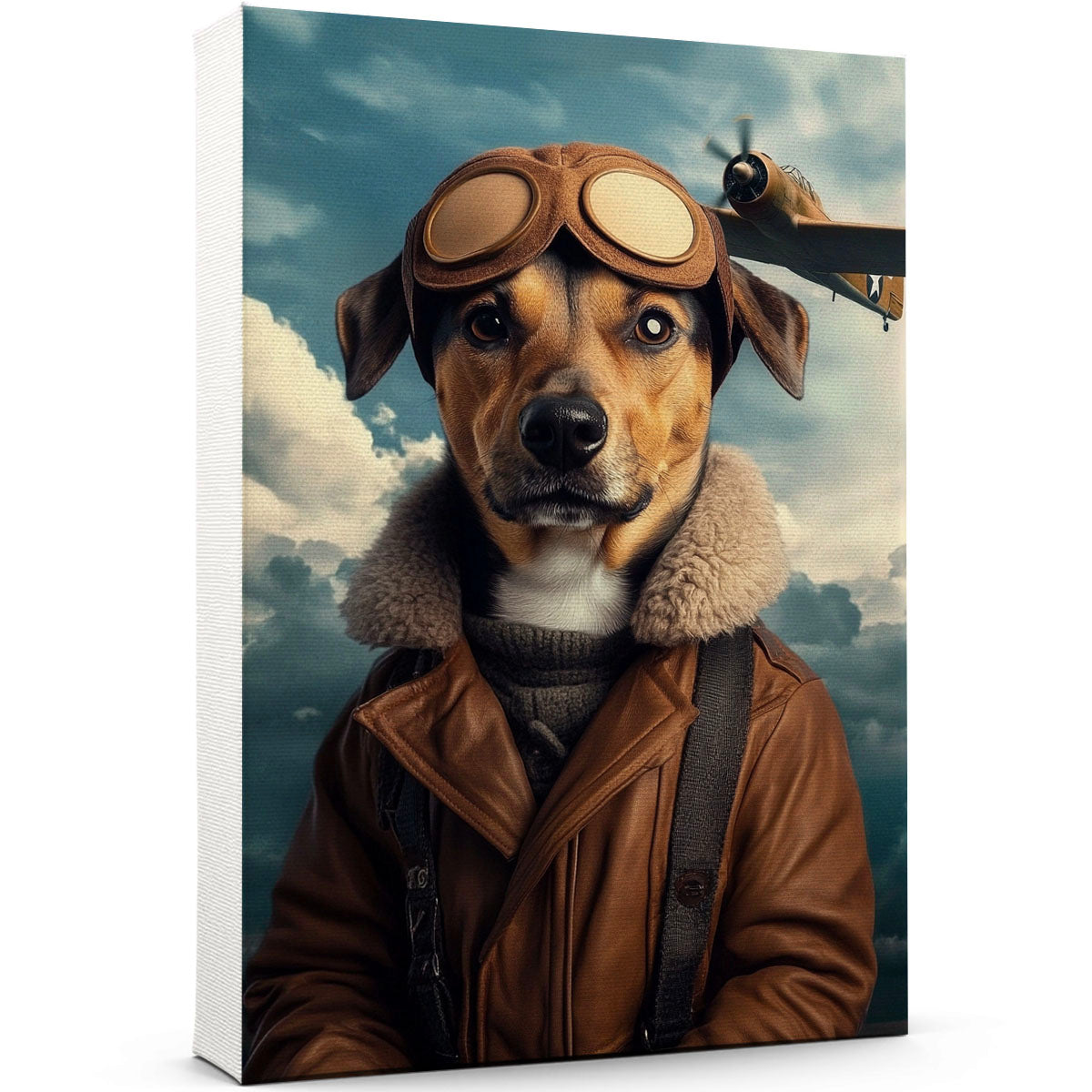 French Bulldog Dog Pilot Wall Art, Pet Art, Funny Dog Poster 8x12in ...