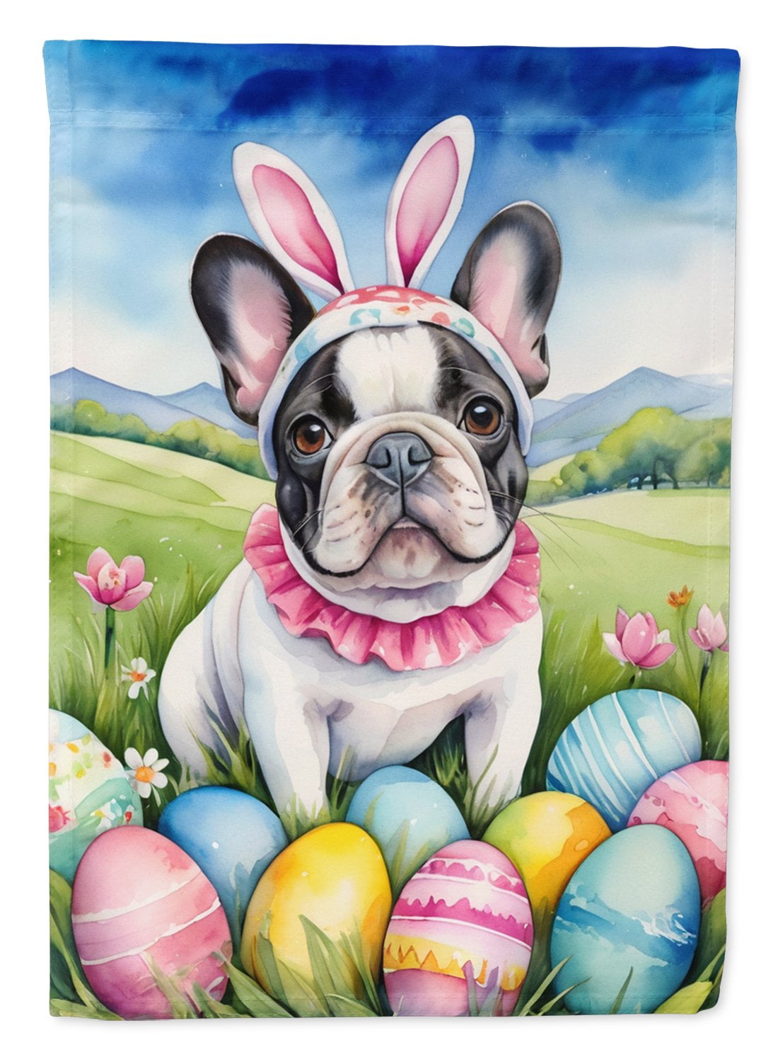 French Bulldog Easter Egg Hunt House Flag 28 in x 40 in - Walmart.com