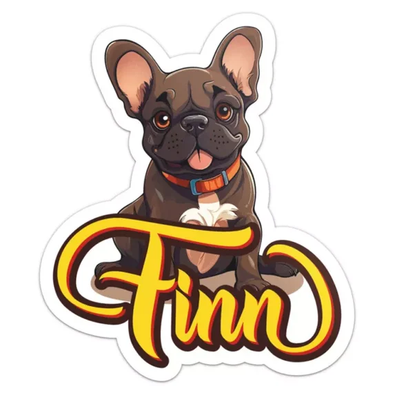 French Bulldog Finn Dog Sticker Phone Decal Water Bottle Stickers Car ...