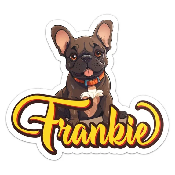 French Bulldog Frankie Dog Sticker Phone Decal Water Bottle Stickers ...