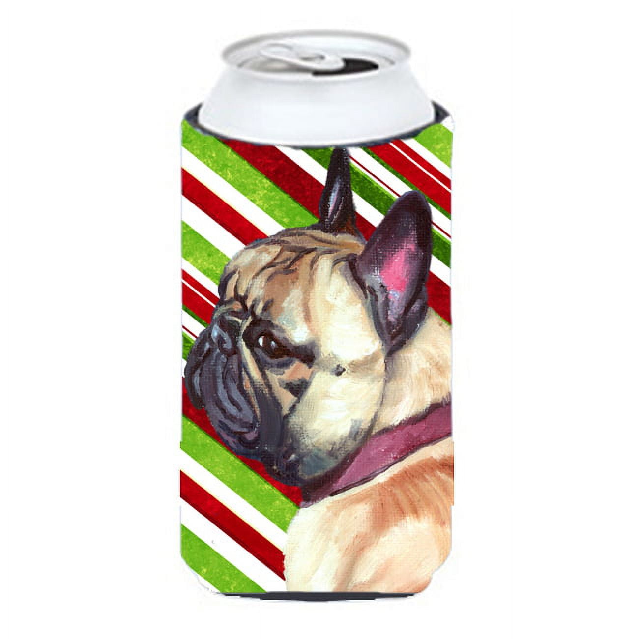French Bulldog Frenchie Candy Cane Holiday Christmas Tall Boy Hugger ...