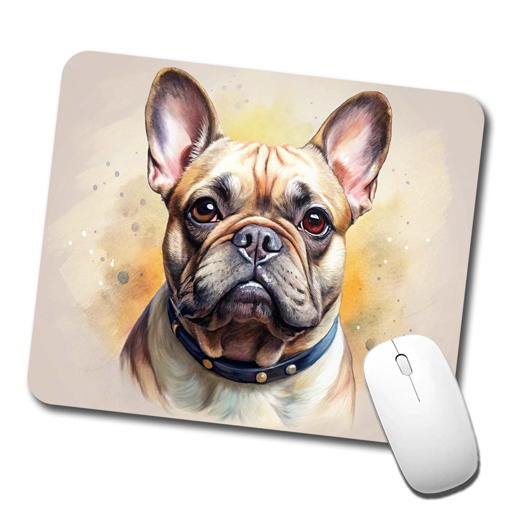 French Bulldog Frenchie Dog Illustration Mouse Pad Low Profile Gaming ...