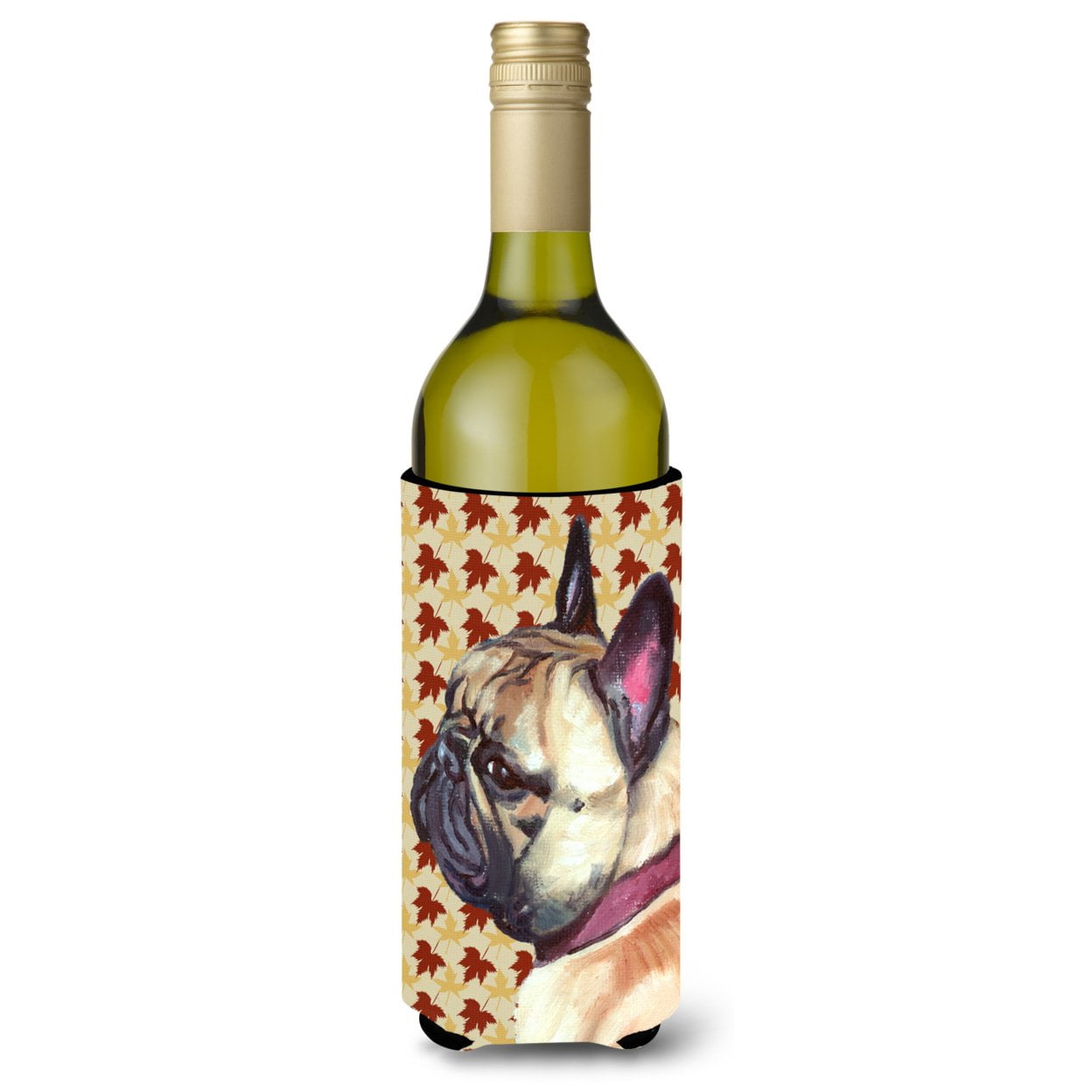 French Bulldog Frenchie Fall Leaves Wine Bottle Hugger - Walmart.com