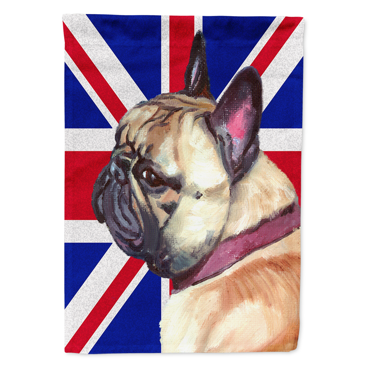 French Bulldog Frenchie with English Union Jack British Flag House Flag ...