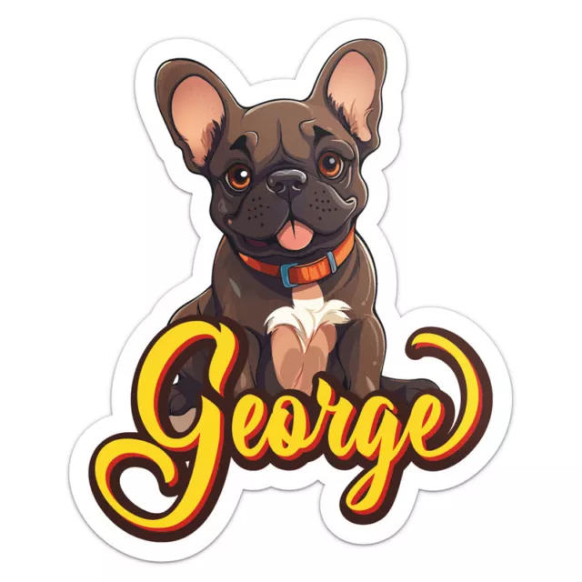 French Bulldog George Dog Sticker Phone Decal Water Bottle Stickers Car ...