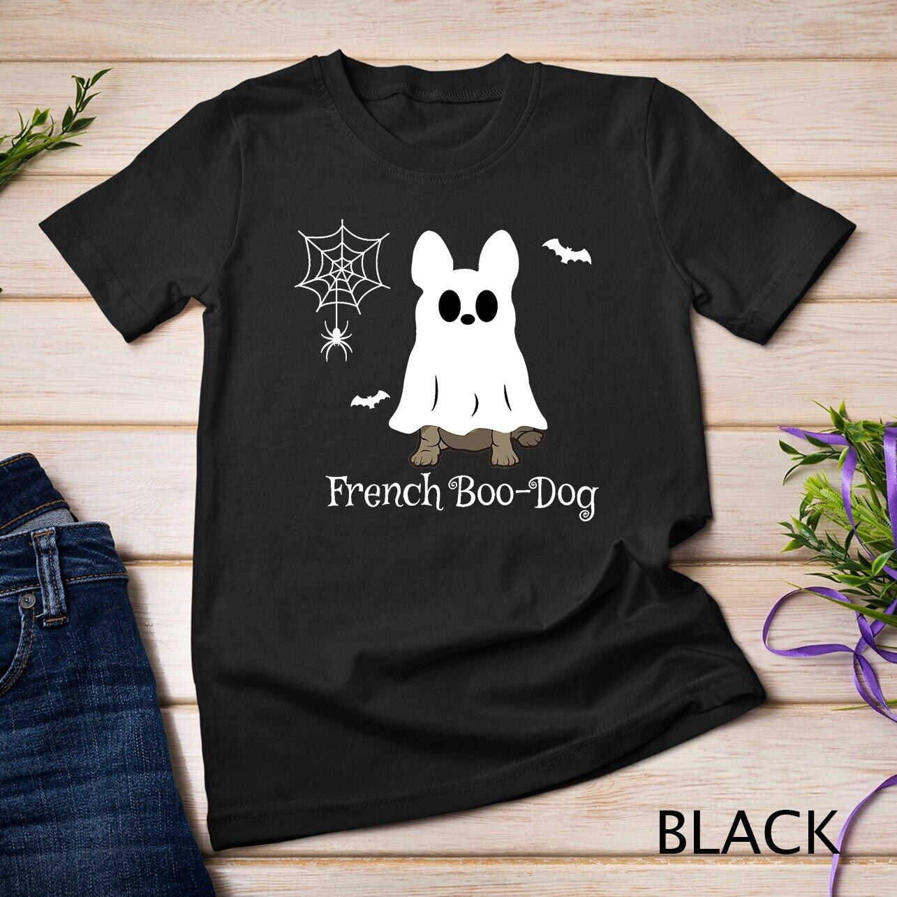 French Bulldog Halloween French Boo-Dog Dog Gift Tee Unisex T-shirt ...