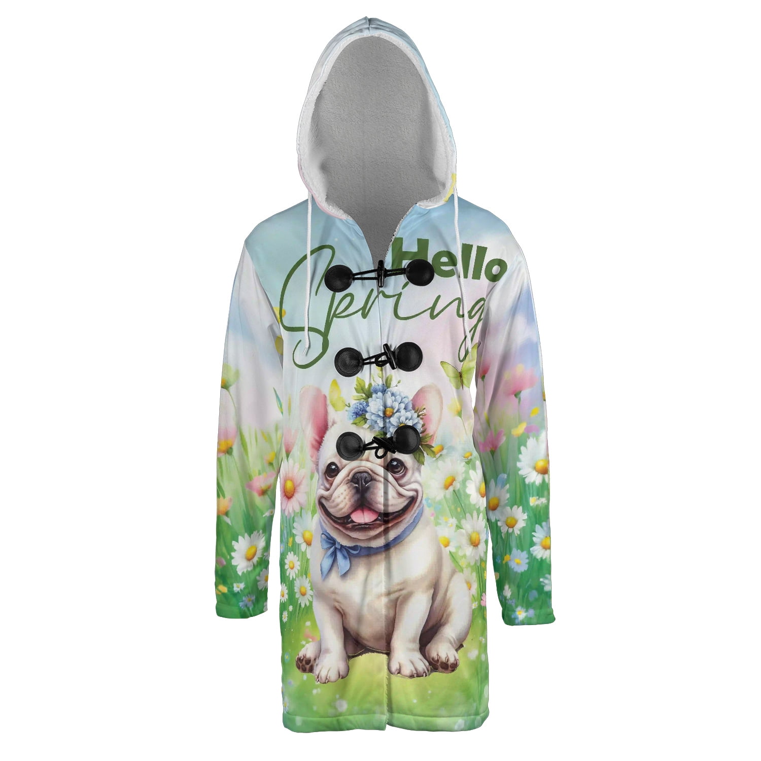 French Bulldog Hello Spring Time Flower Floral Nature All Over Print 3D ...