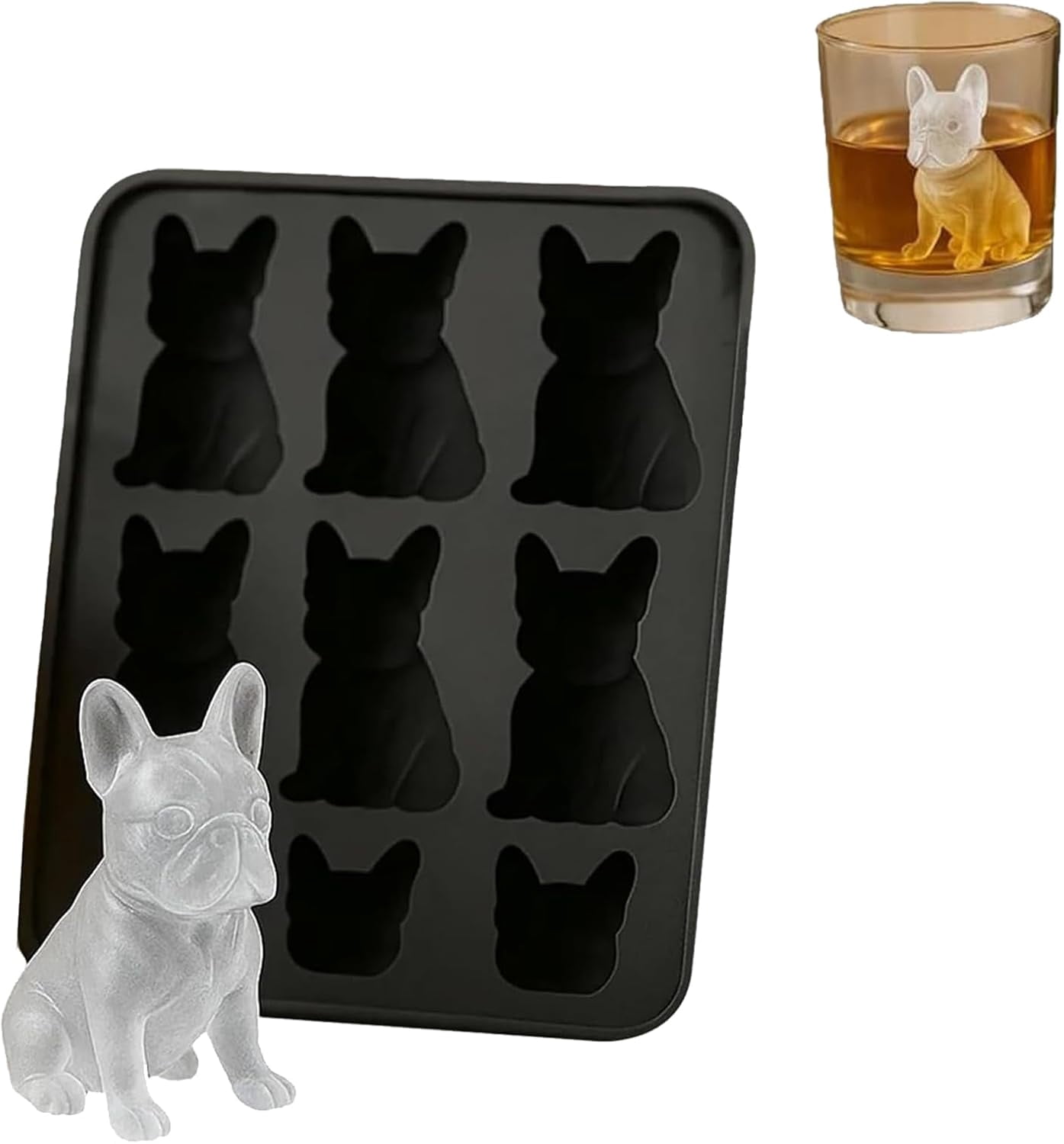French Bulldog Ice Mold, Interesting Animal Modeling Ice Maker ...