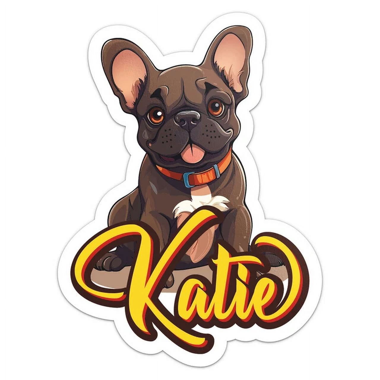 French Bulldog Katie Dog Sticker Phone Decal Water Bottle Stickers Car ...