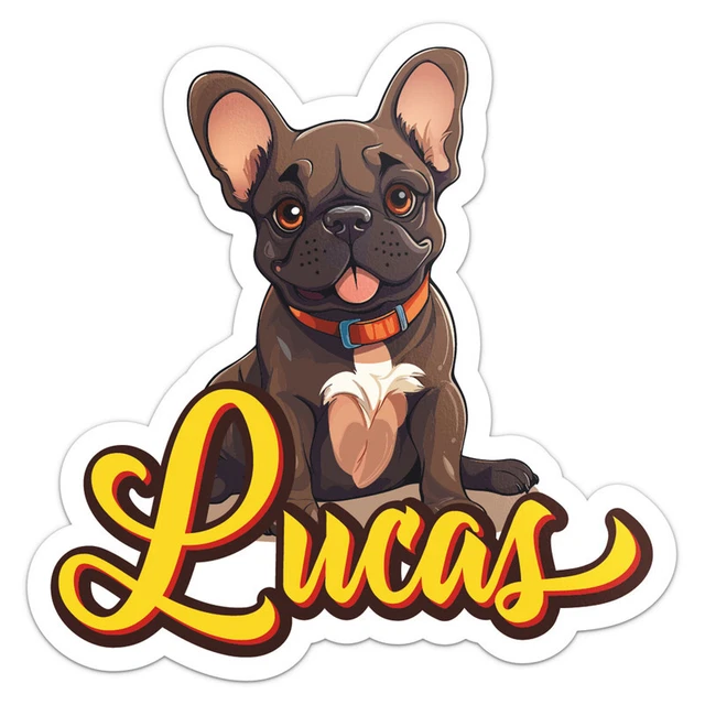French Bulldog Lucas Dog Sticker Phone Decal Water Bottle Stickers Car ...