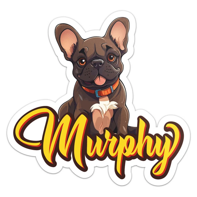 French Bulldog Murphy Dog Sticker Phone Decal Water Bottle Stickers Car ...