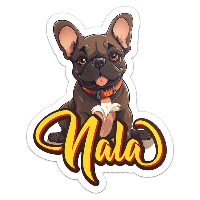 French Bulldog Nala Dog Sticker Phone Decal Water Bottle Stickers Car ...