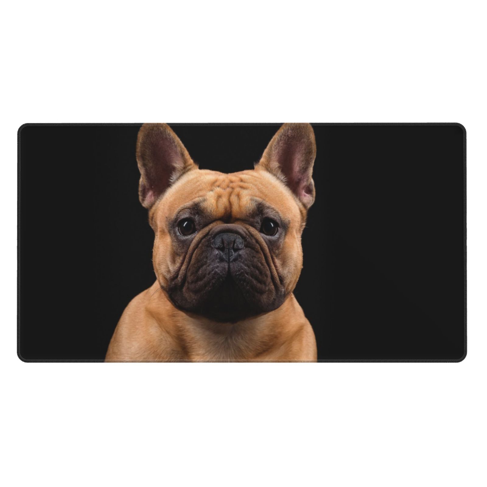 French Bulldog On Black Mousepad Large Mouse Pad Desk Pad Computer ...