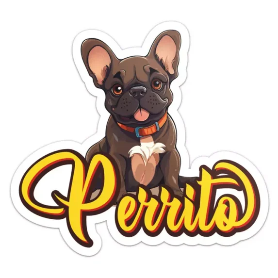 French Bulldog Perrito Dog Sticker Phone Decal Water Bottle Stickers ...