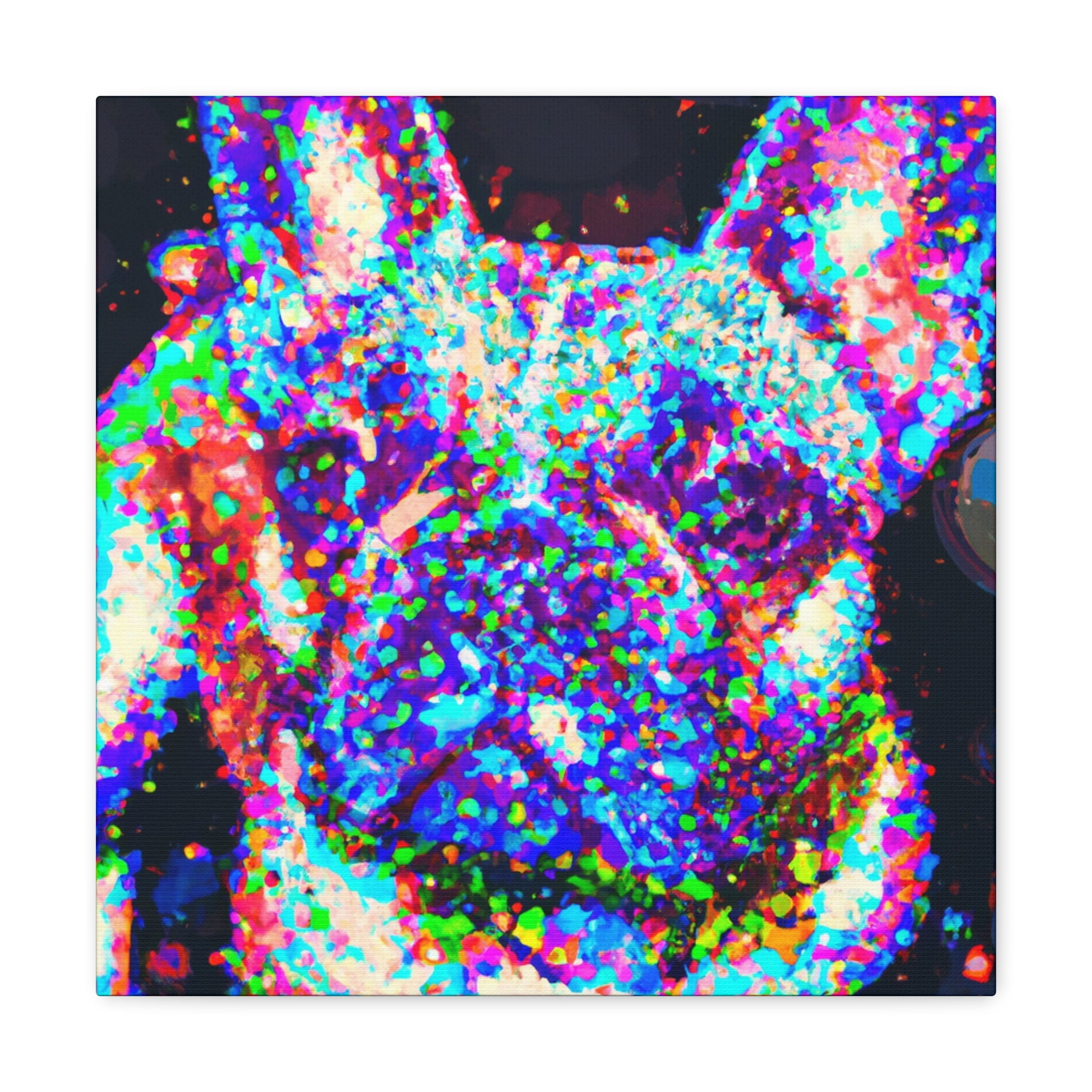 French Bulldog Pixel Art - Canvas - Walmart.com