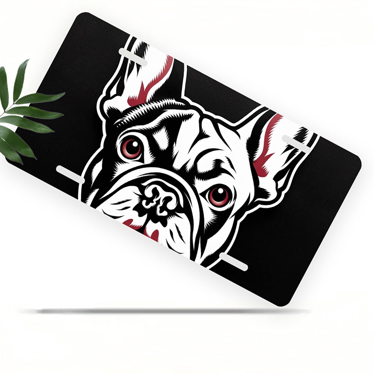 French Bulldog Portrait Front License Plate, Metal License Plate, Funny ...