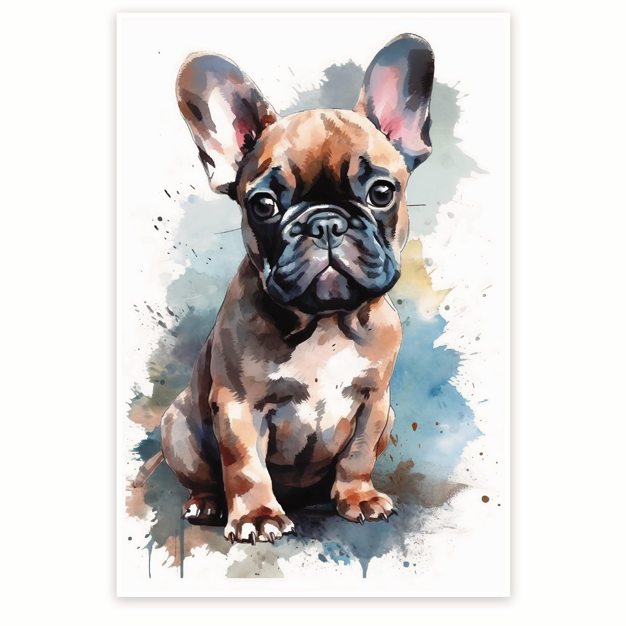 French Bulldog Poster - Frenchie Wall Art - Gift for Frenchie Pet ...