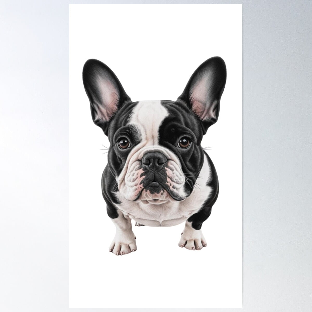 French Bulldog Poster Wall Art, Modern Wall Decor For Living Room ...