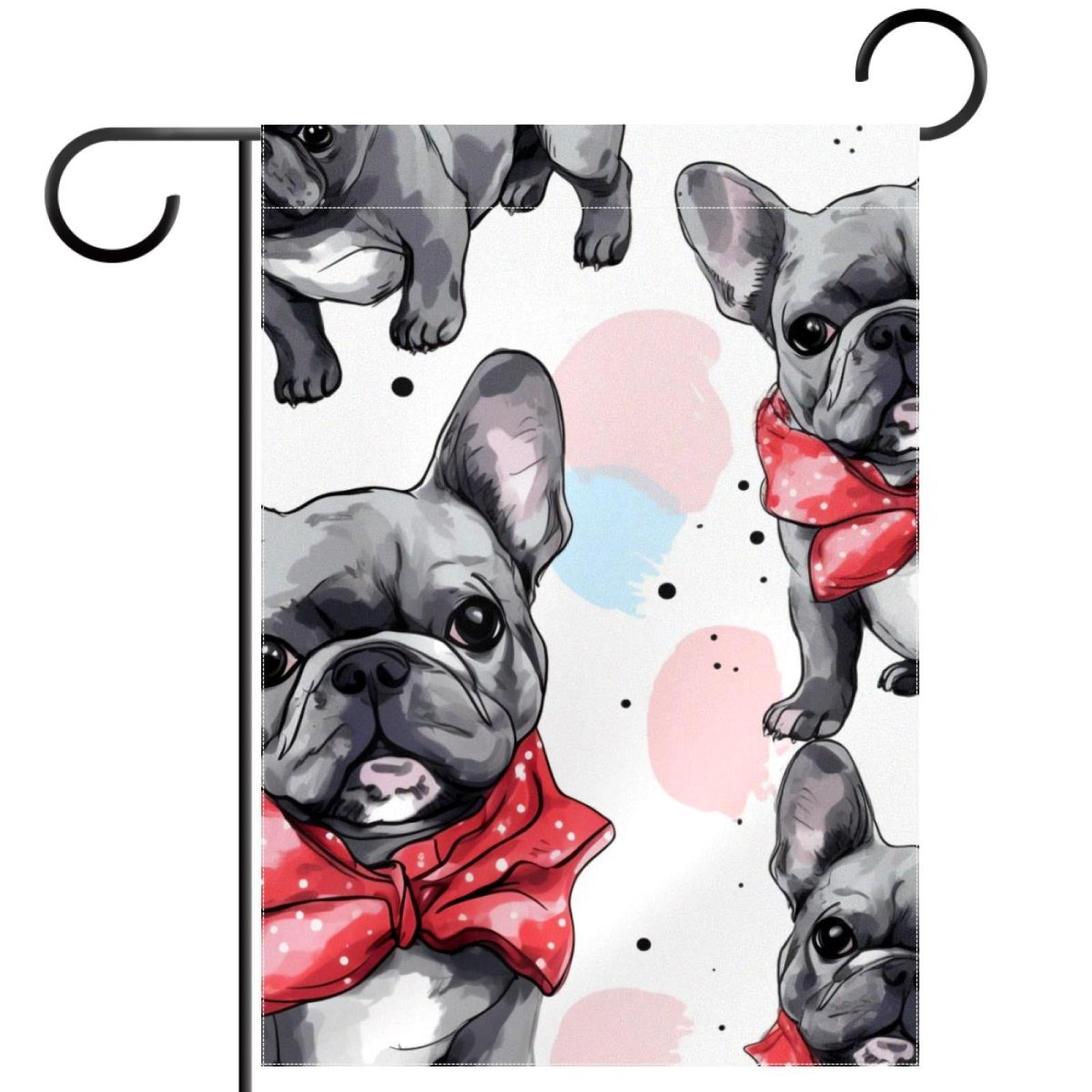 French Bulldog Puppy Welcome Garden Flags, 12 x 18 Inch Double Sided ...