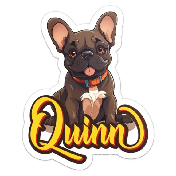 French Bulldog Quinn Dog Sticker Phone Decal Water Bottle Stickers Car ...
