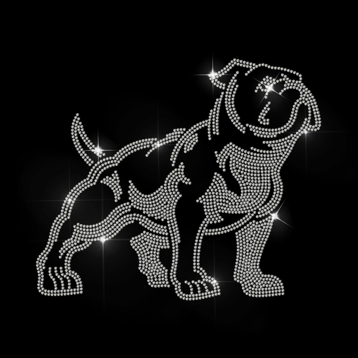 French Bulldog Rhinestone Iron on Hotfix Rhinestone Bully Dog Transfer ...