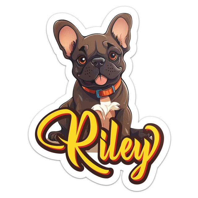 French Bulldog Riley Dog Sticker Phone Decal Water Bottle Stickers Car ...