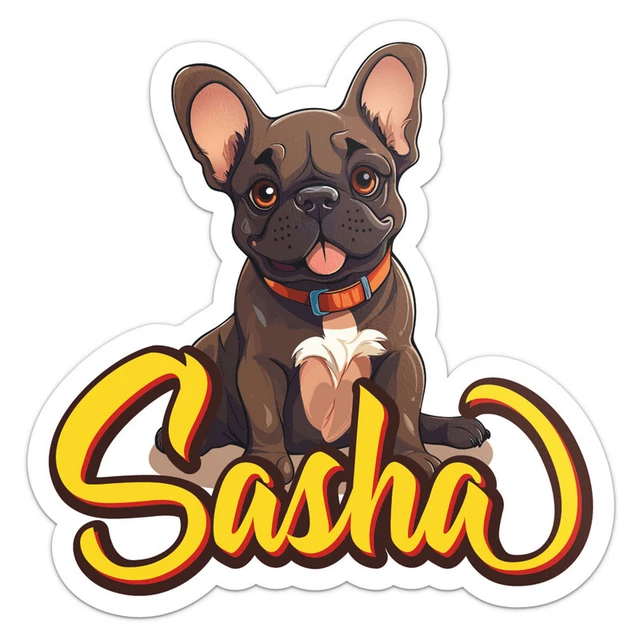 French Bulldog Sasha Dog Sticker Phone Decal Water Bottle Stickers Car ...