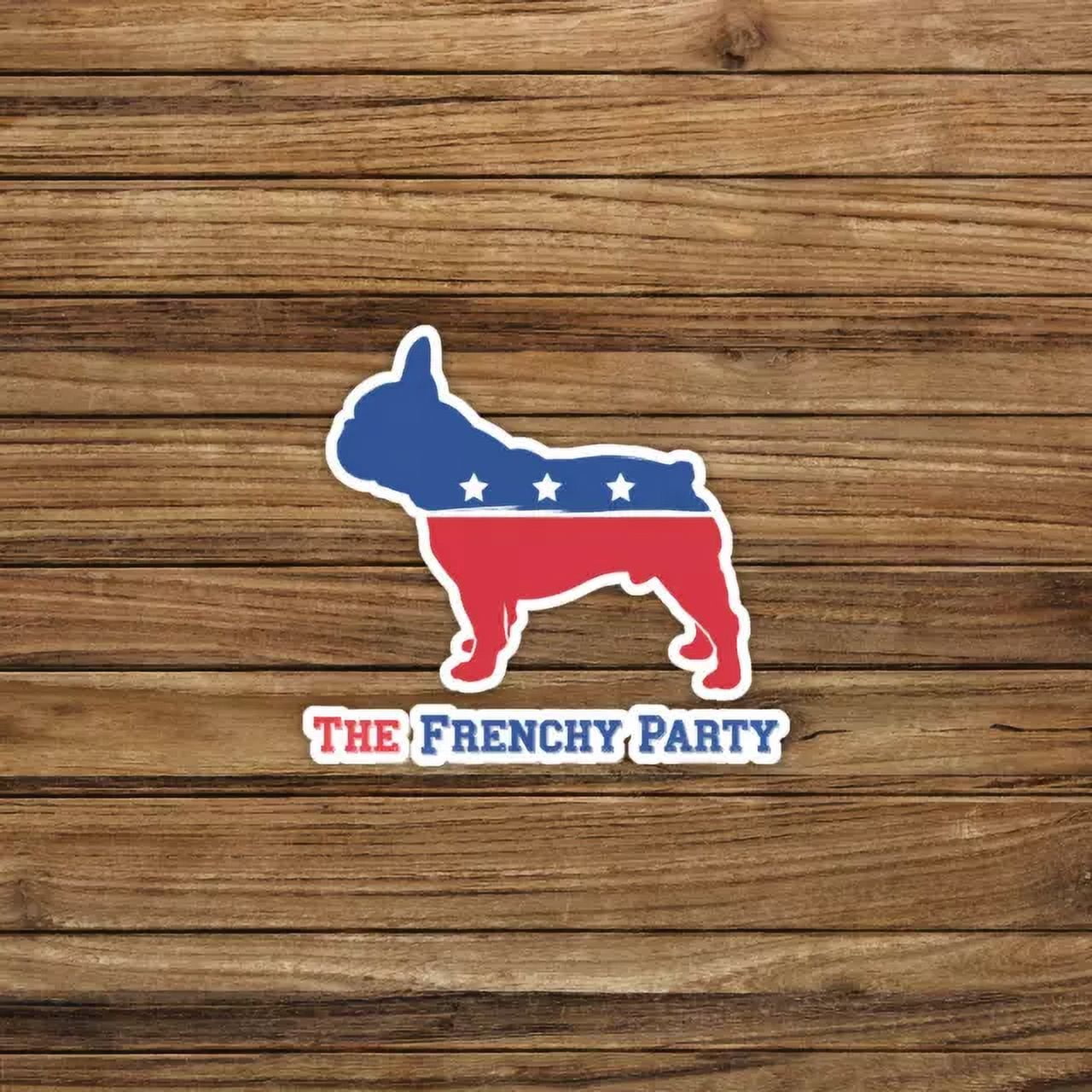 French Bulldog Silhouette American Flag Sticker - The Frenchy ...