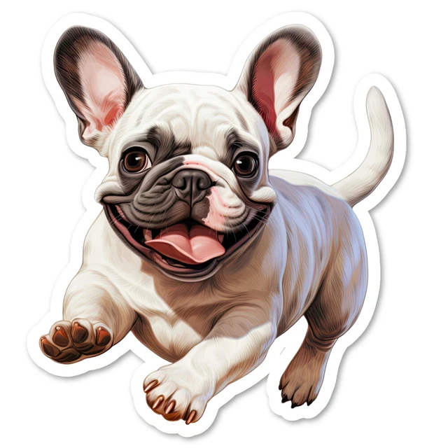 French Bulldog Sticker, Laptop, Water Bottle, Scrapbook ...
