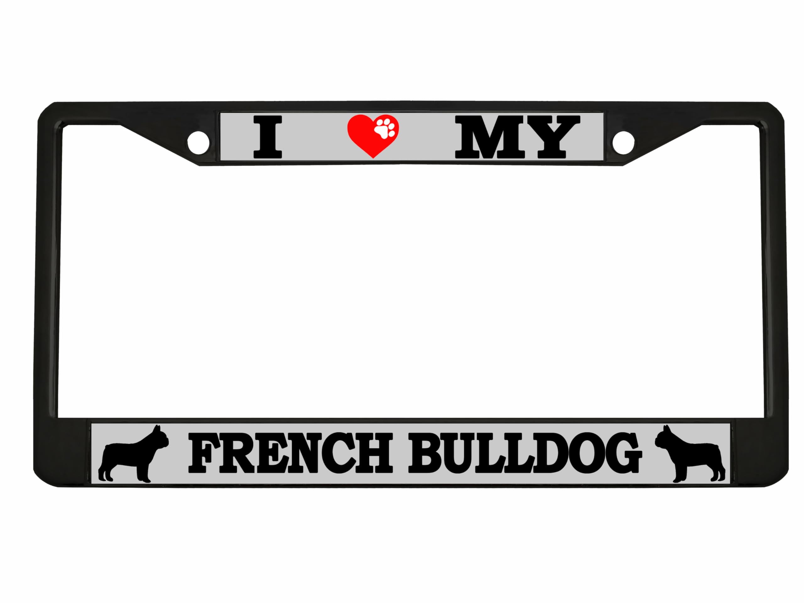 French Bulldog Style Metal License Plate Frame Personalized/Car ...