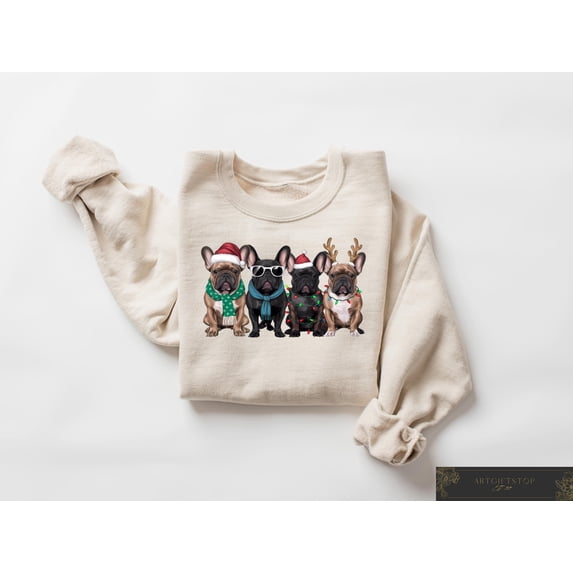 French Bulldog Sweatshirt, Xmas Dog Mom Shirts, Dog Lover Gifts, Xmas ...