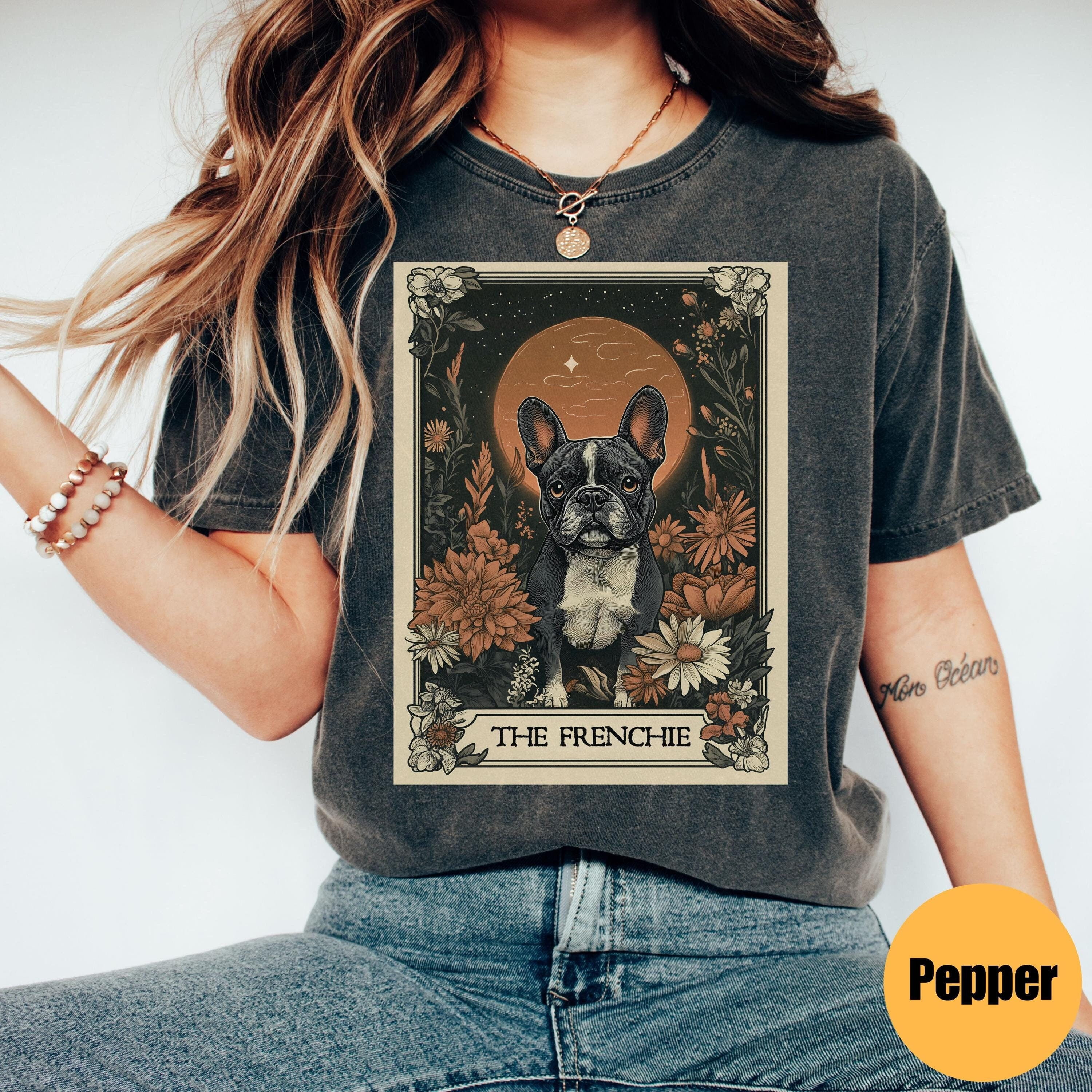 French Bulldog Tarot Card Shirt, Funny Dog Lover Gift, Cute Frenchie T ...