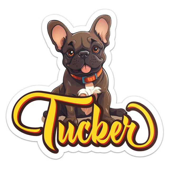 French Bulldog Tucker Dog Sticker Phone Decal Water Bottle Stickers Car ...