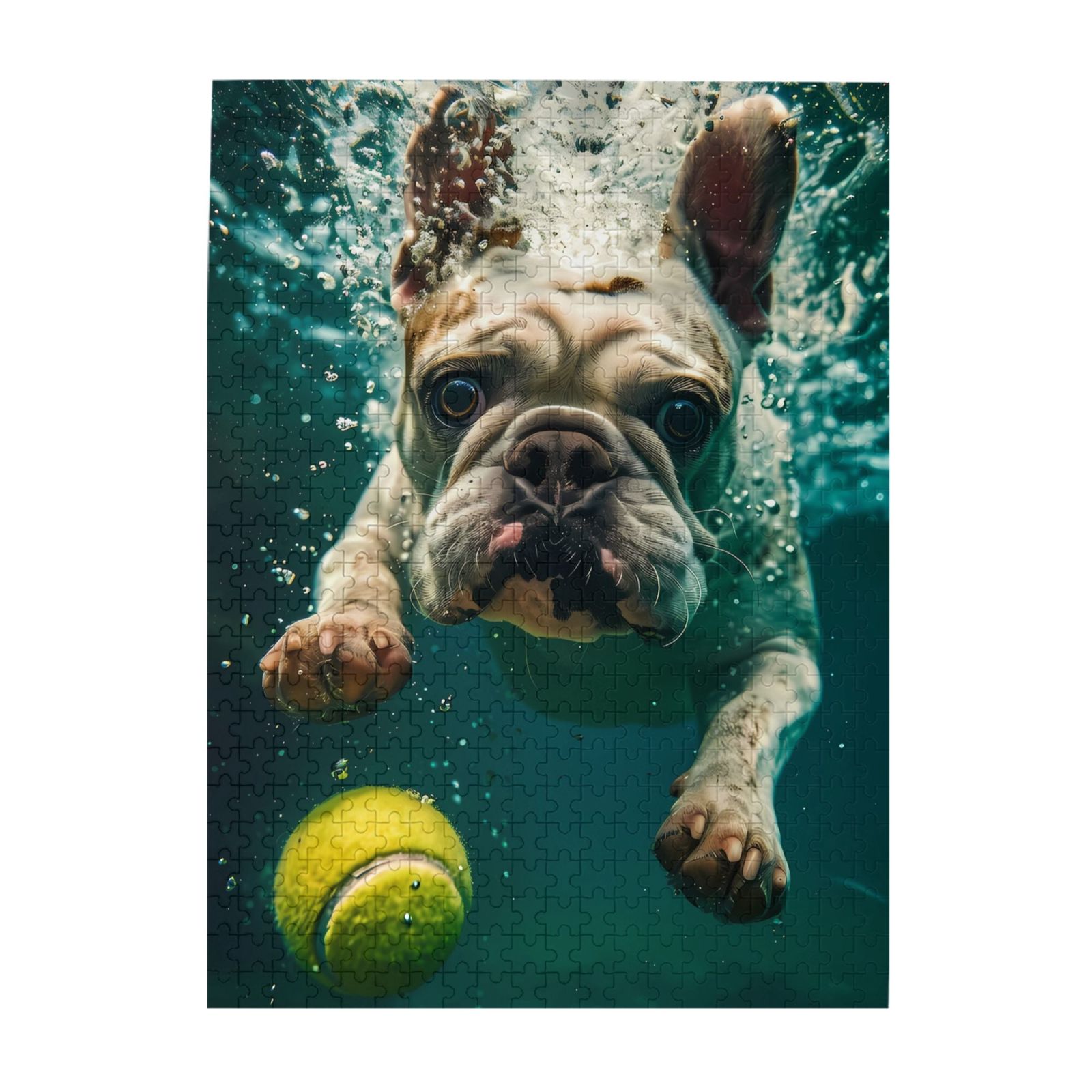 French Bulldog Underwater Balls 1000-Piece Wooden Jigsaw Puzzle for ...