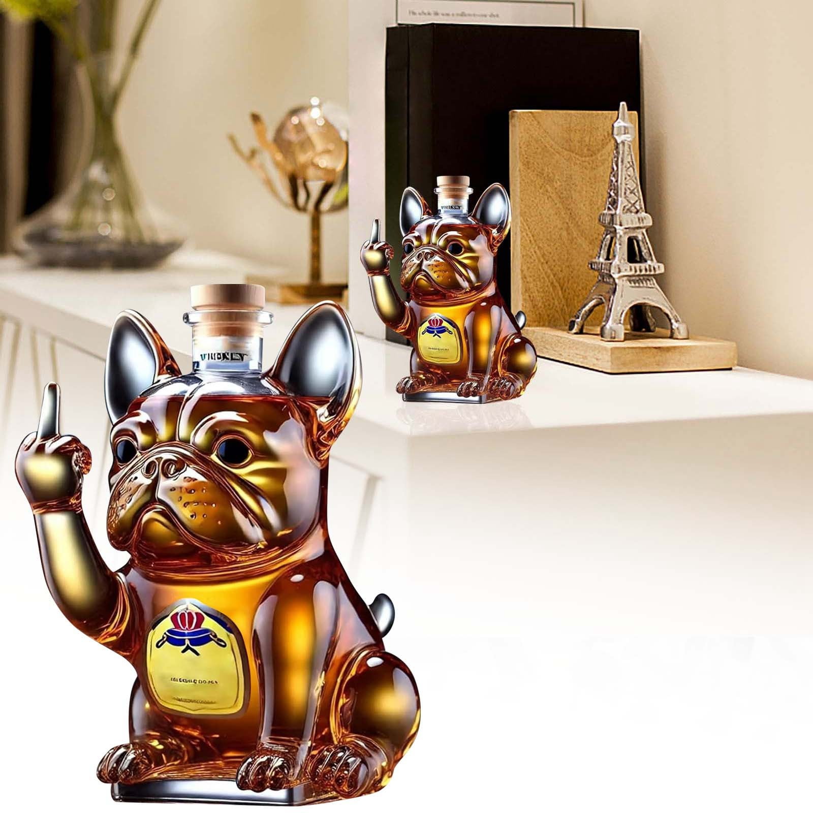 French Bulldog Whiskey Decanter, 3D Dog Bulldog Whiskey Bottle ...