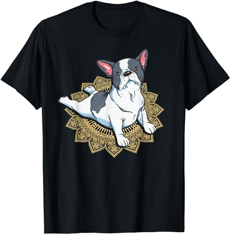 French Bulldog Yoga Frenchie Namaste Spiritual Meditation T-Shirt ...