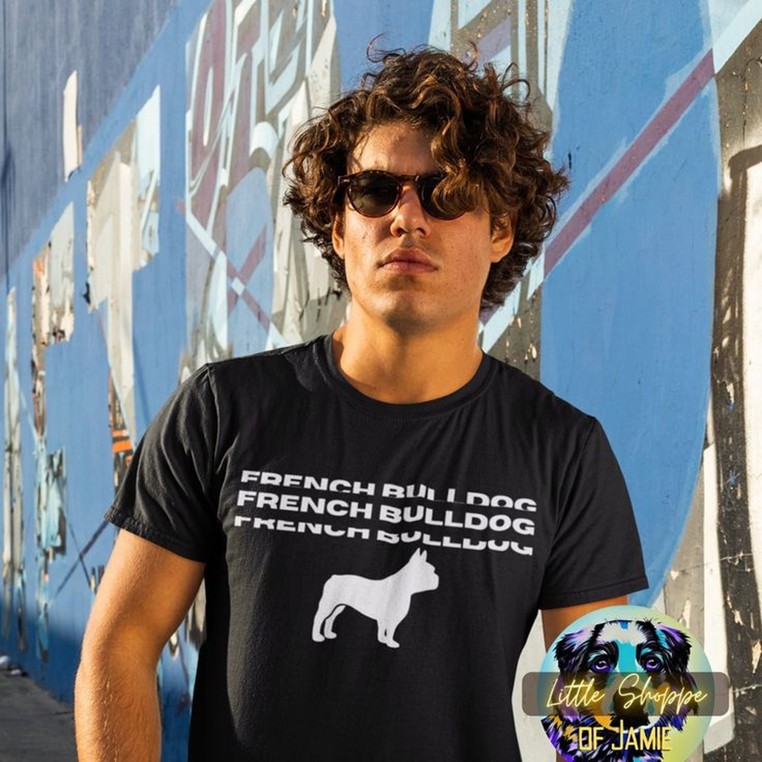 French Bulldog t-S1Hirt dog lover gif Frenchie S1Hir French Bulldog gif graphic T1EE S1Hir ...